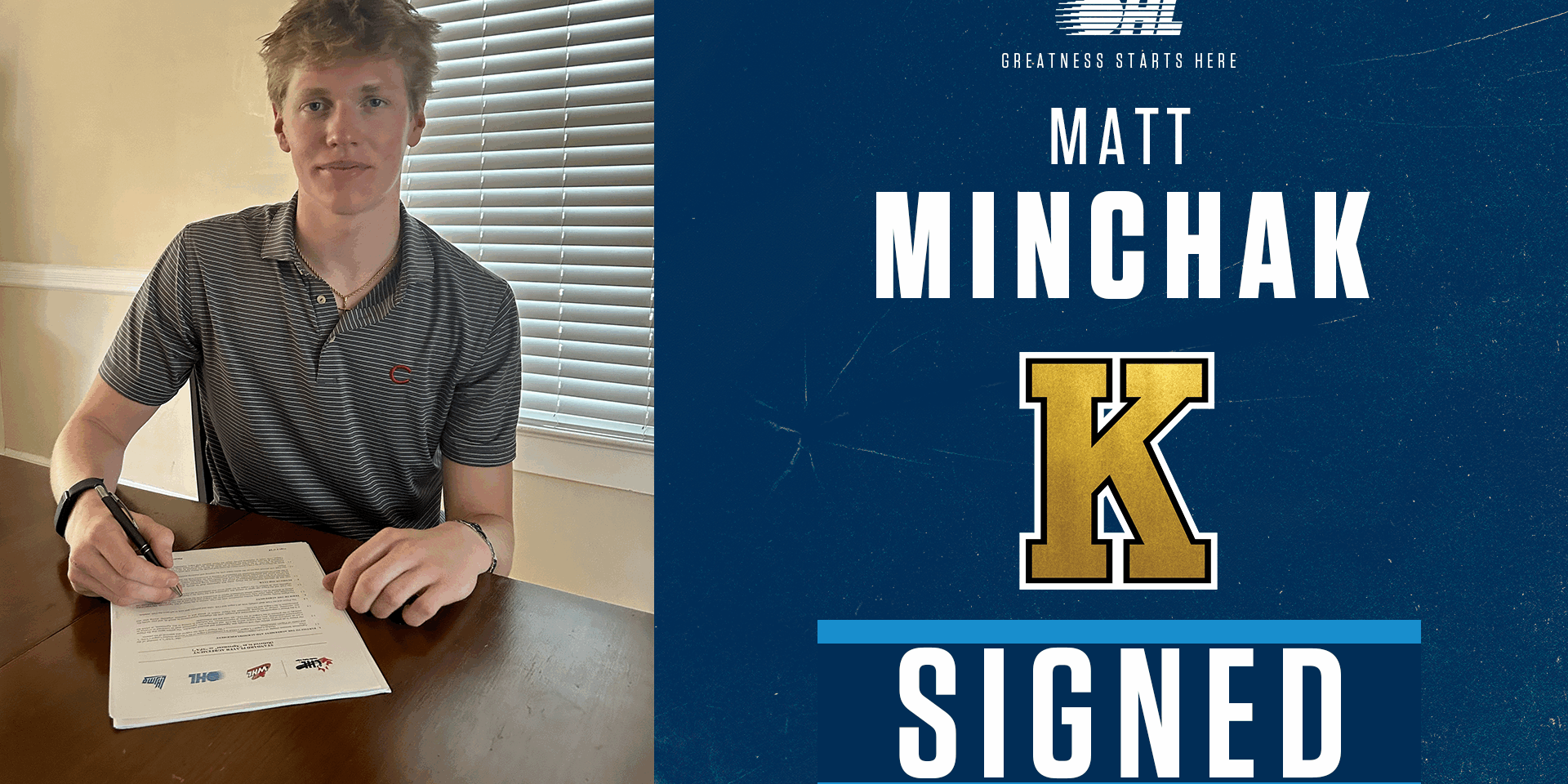 Frontenacs sign free agent goaltender Matt Minchak - Ontario Hockey League