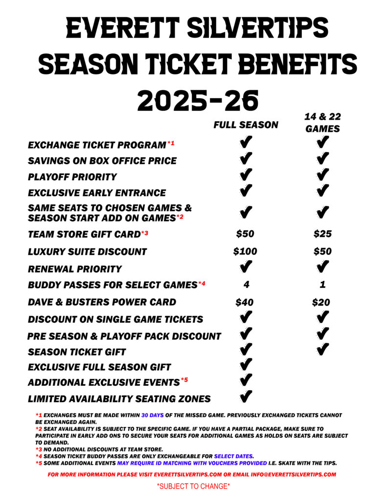 GAME INFO & TICKETS - Everett Silvertips